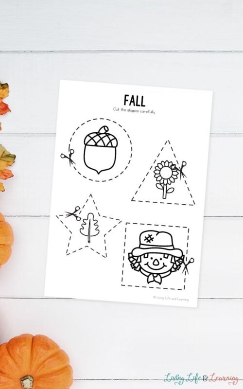 Fall Cutting Worksheets to Boost Fine Motor Skills