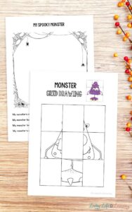 Monster Activity Sheets for Creative Education and Halloween