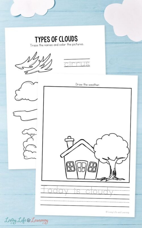 Fun Cloud Worksheets for Kindergarten