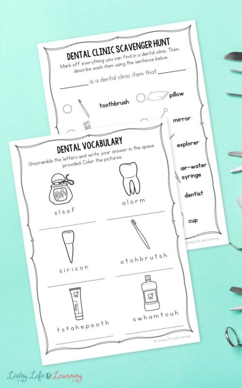 Dental Activity Sheets to Teach Hygiene Easily
