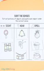 Five Senses Cut and Paste Worksheets for Learning
