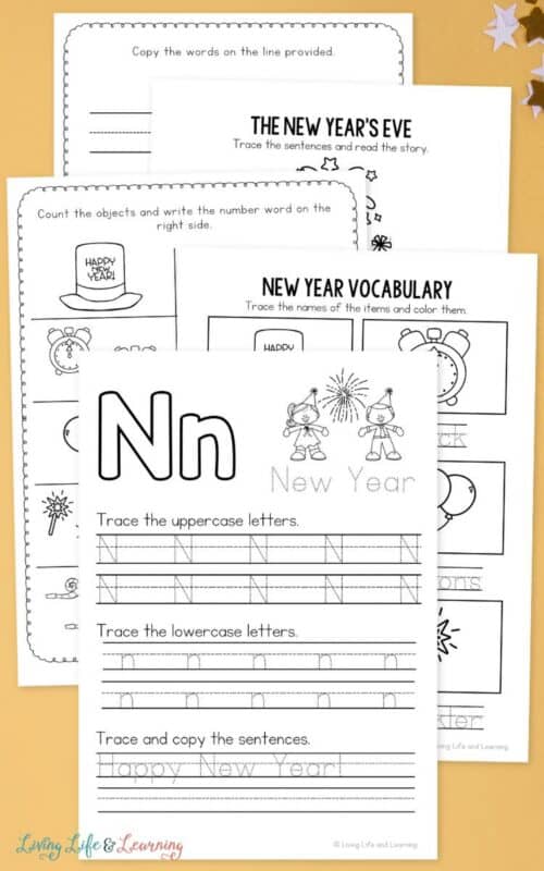 New Year Handwriting Worksheets to Boost Writing