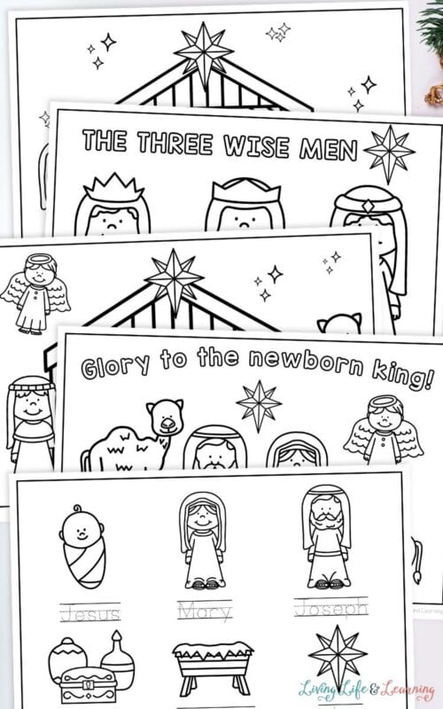 Preschool Nativity Coloring Pages for Holiday Lessons