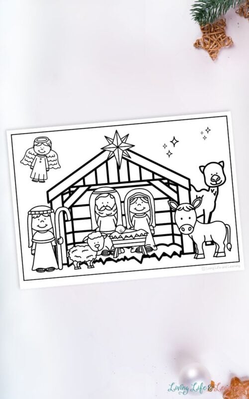 Preschool Nativity Coloring Pages for Holiday Lessons