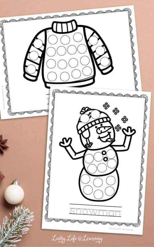 Winter Do a Dot Printables for Fun Fine Motor Skills
