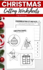 Christmas Cutting Worksheets to Enhance Scissors Skills