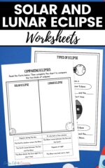 Solar and Lunar Eclipse Worksheets for Young Learners