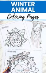 Winter Animal Coloring Pages with Educational Themes
