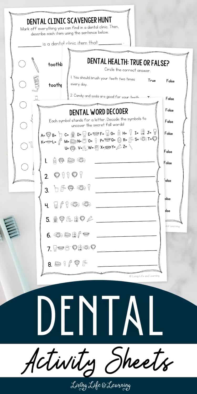 Dental Activity Sheets to Teach Hygiene Easily