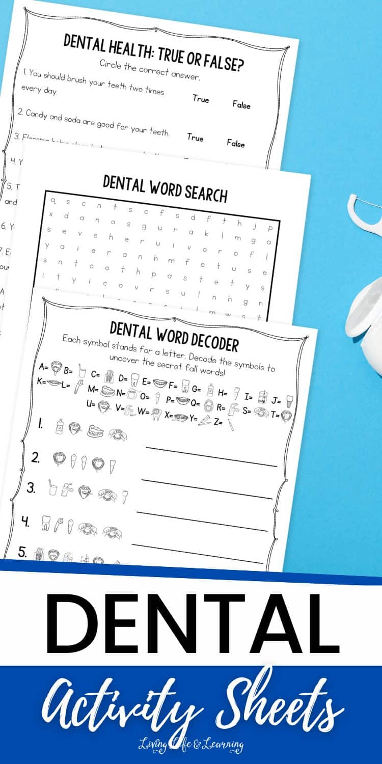Dental Activity Sheets to Teach Hygiene Easily