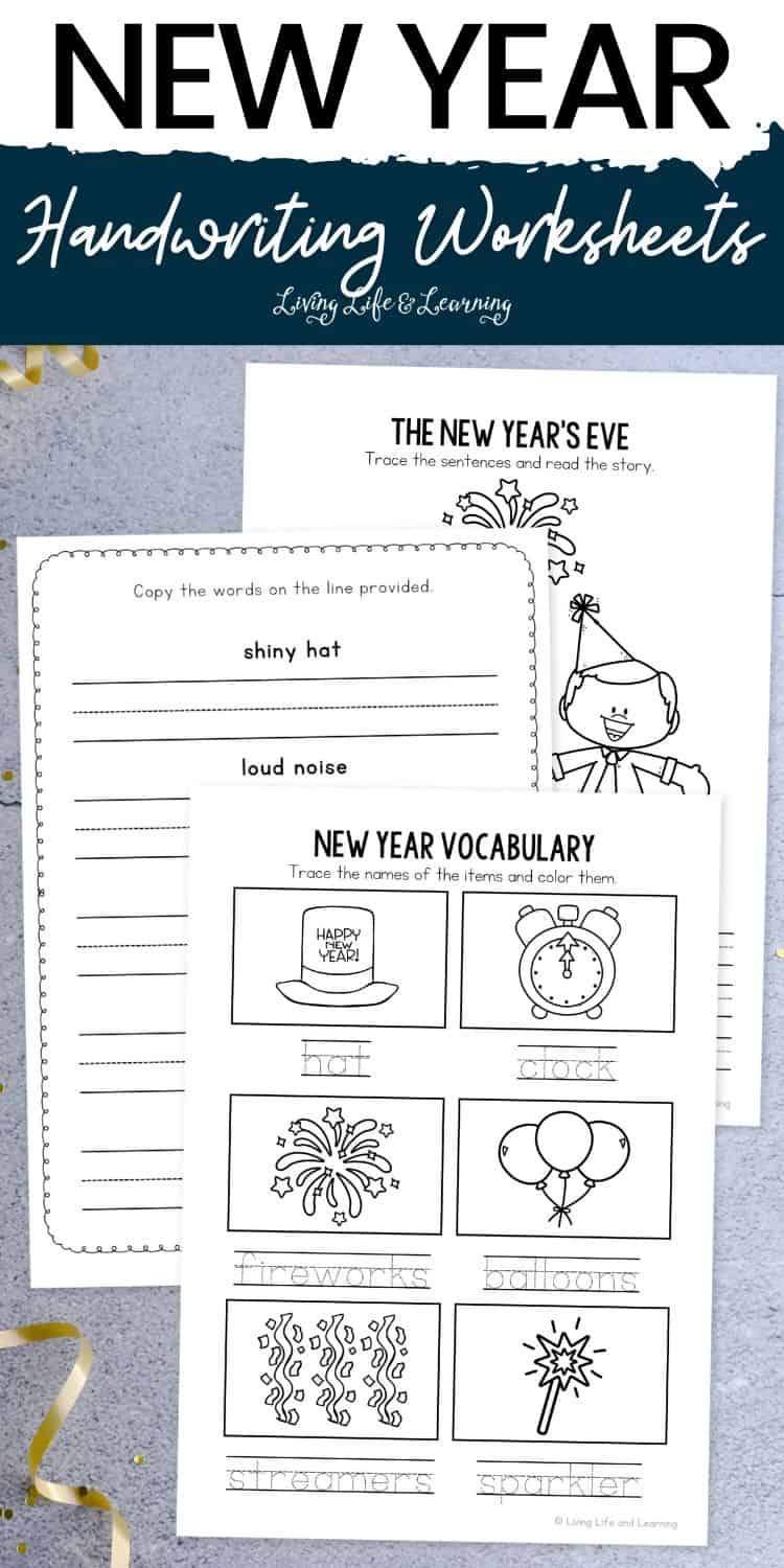 New Year Handwriting Worksheets to Boost Writing