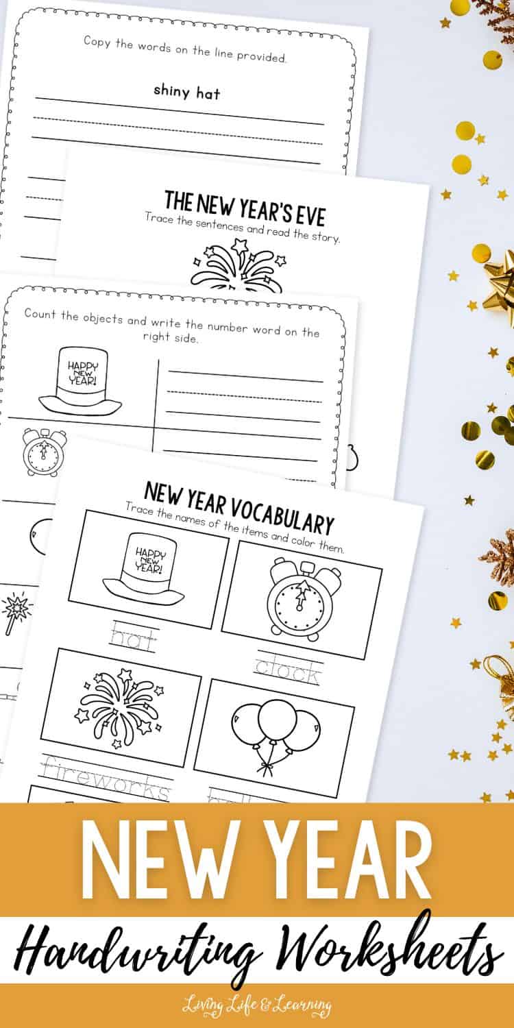New Year Handwriting Worksheets to Boost Writing
