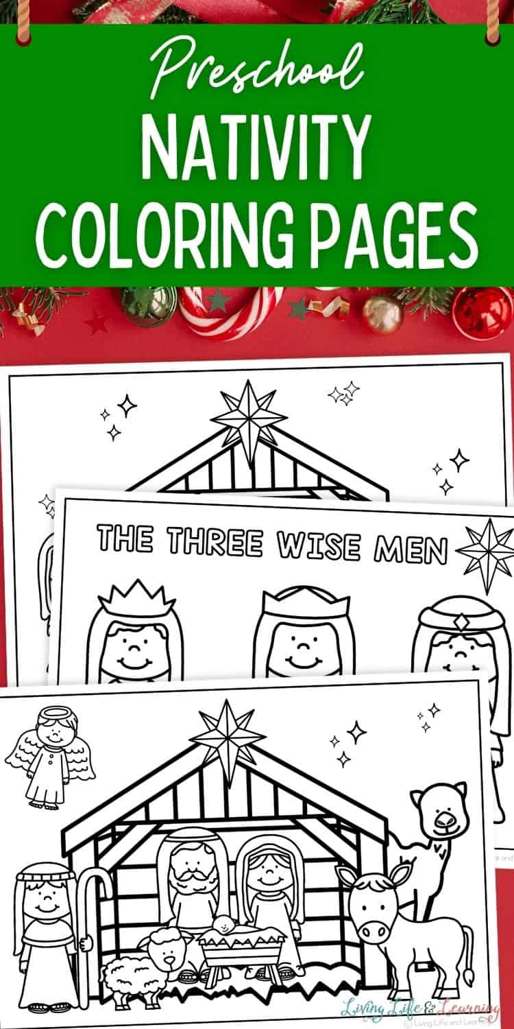Preschool Nativity Coloring Pages for Holiday Lessons