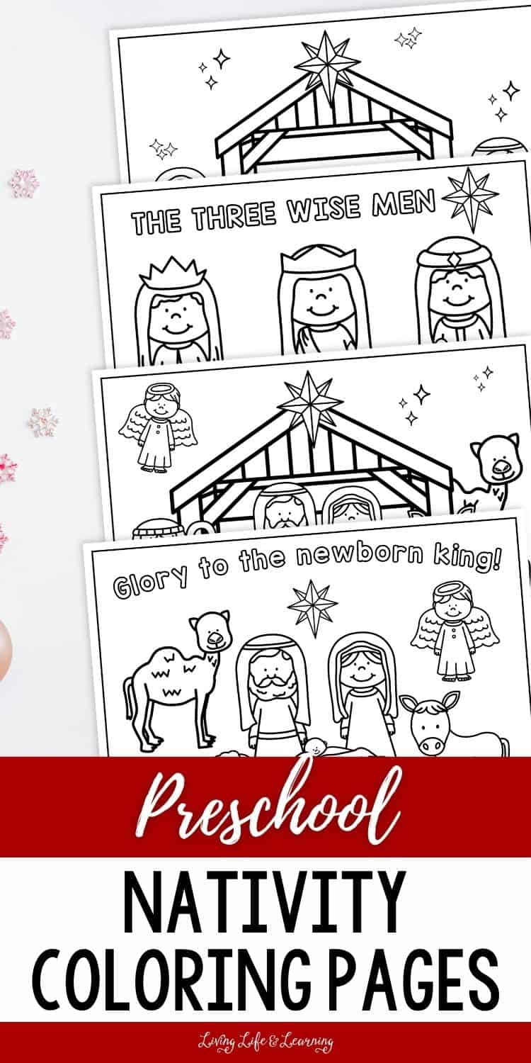 Preschool Nativity Coloring Pages for Holiday Lessons