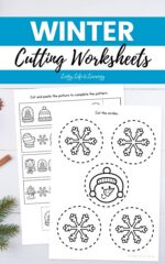 Winter Cutting Worksheets for Early Scissor Skills