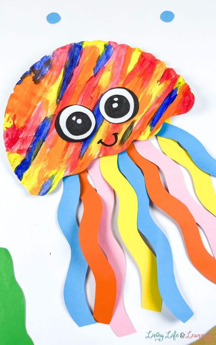 Paper Plate Jellyfish Craft for Ocean-Themed Learning