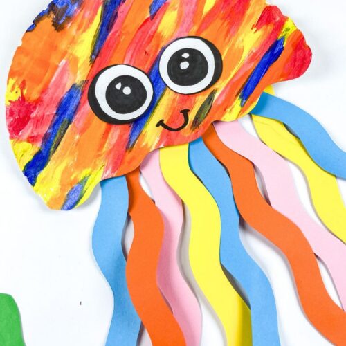 Paper Plate Jellyfish Craft for Ocean-Themed Learning