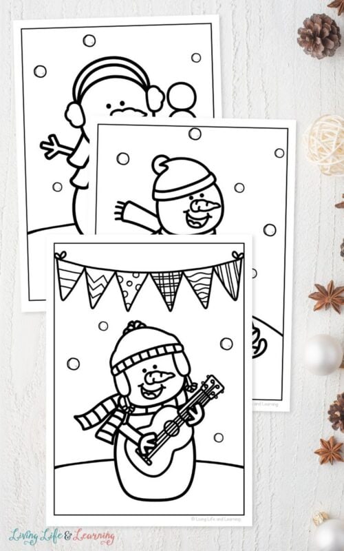 Simple Snowman Coloring Pages to Enhance Learning