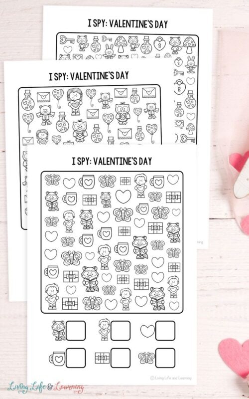 Valentine's Day I Spy Printables for Fun Learning