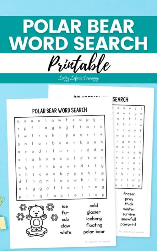 Polar Bear Word Search Printable Boosts Learning Experience