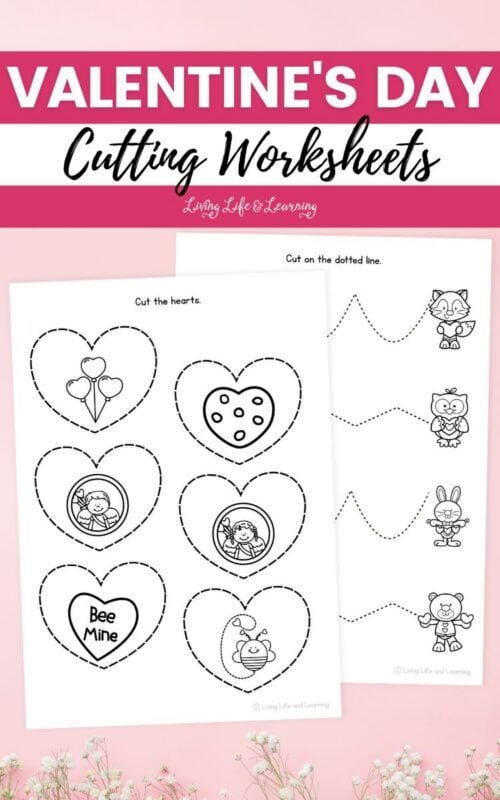 Valentine's Day Cutting Worksheets: Easy Learning Tools