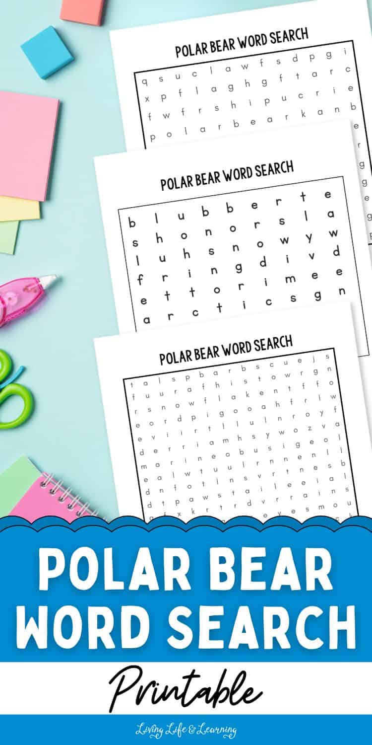 Polar Bear Word Search Printable Boosts Learning Experience