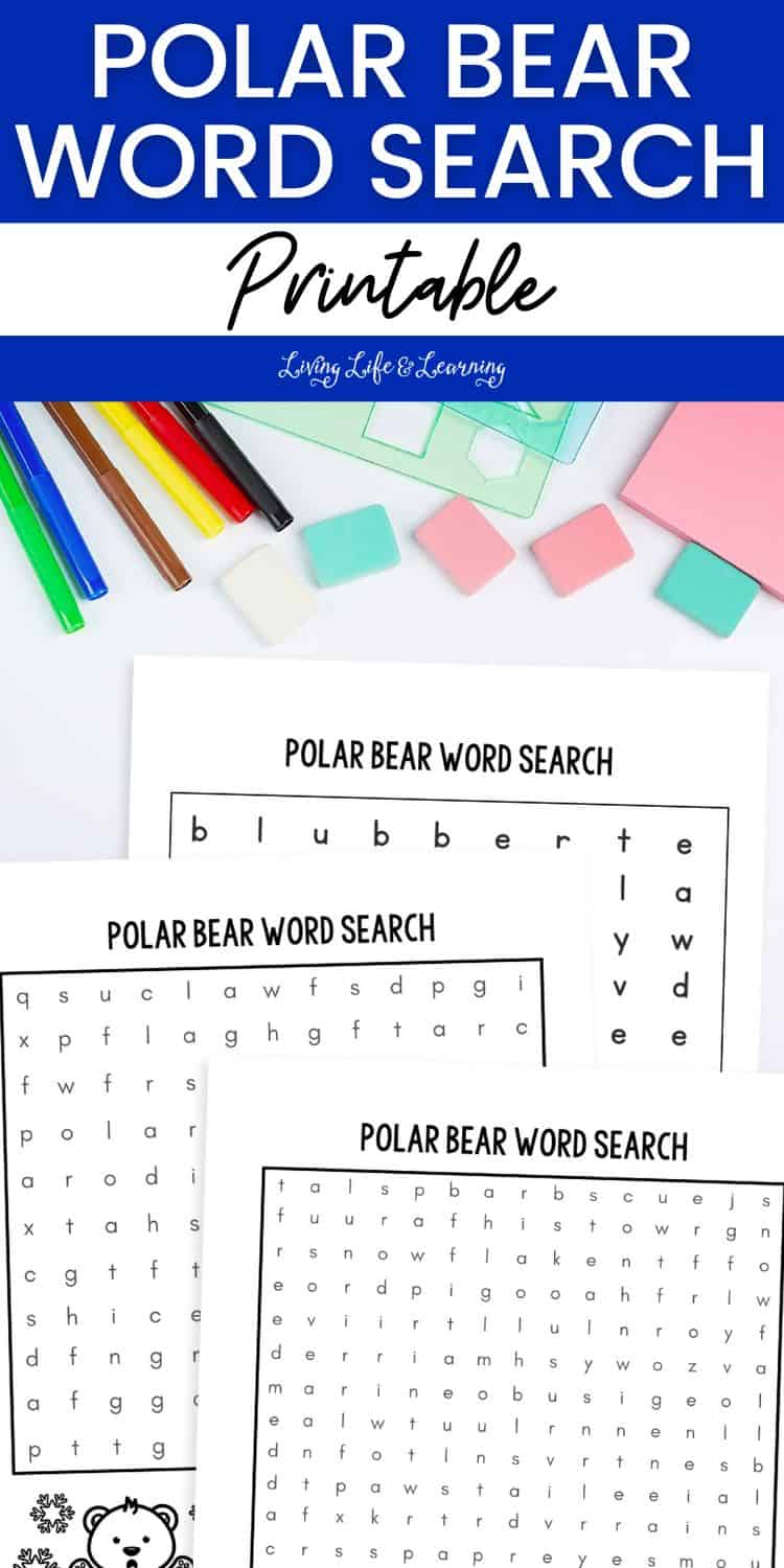 Polar Bear Word Search Printable Boosts Learning Experience