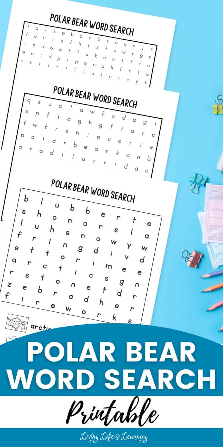 Polar Bear Word Search Printable Boosts Learning Experience