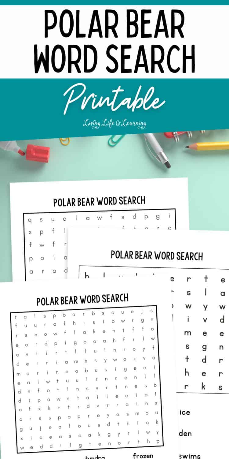 Polar Bear Word Search Printable Boosts Learning Experience