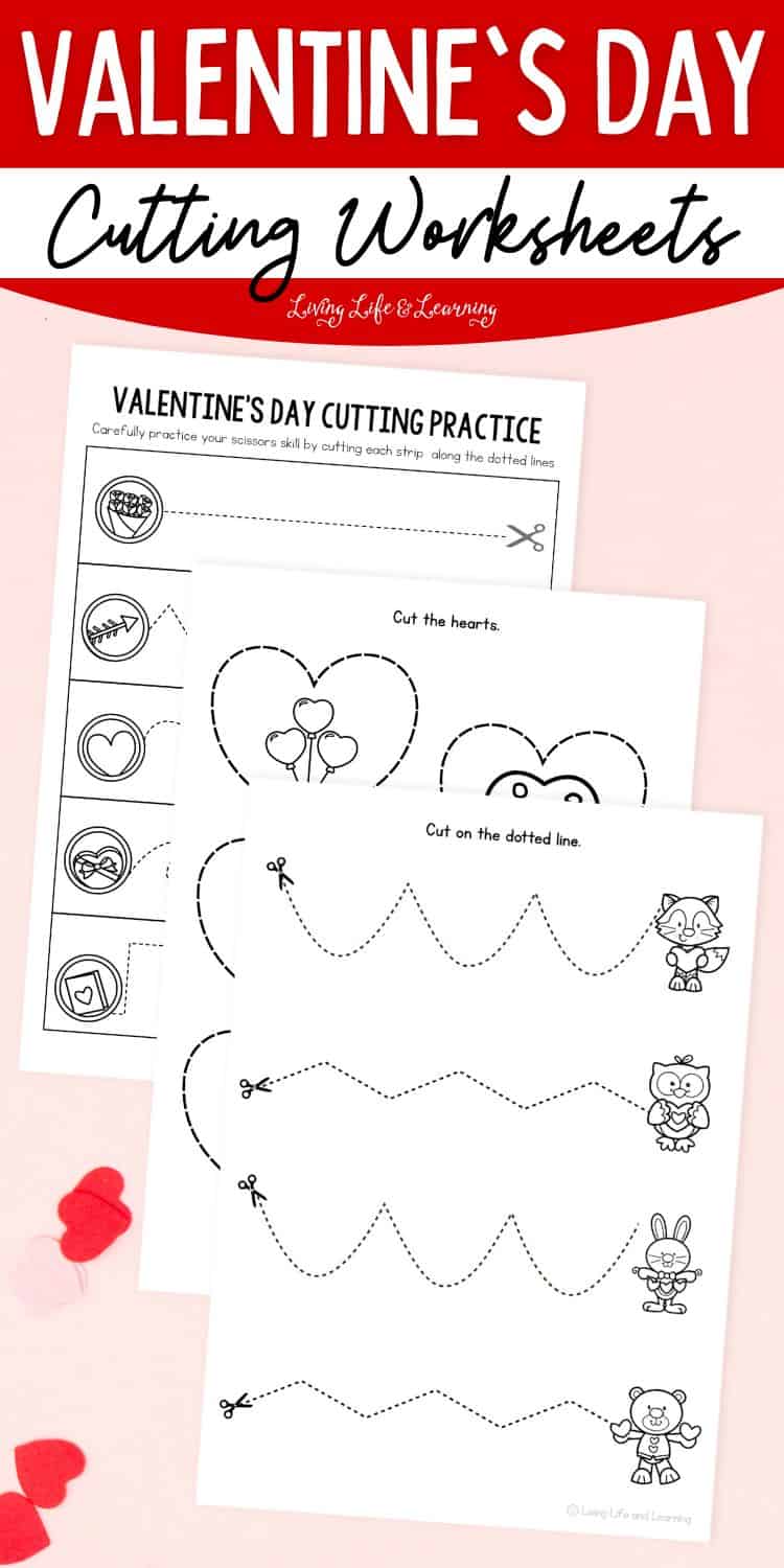 Valentine's Day Cutting Worksheets: Easy Learning Tools