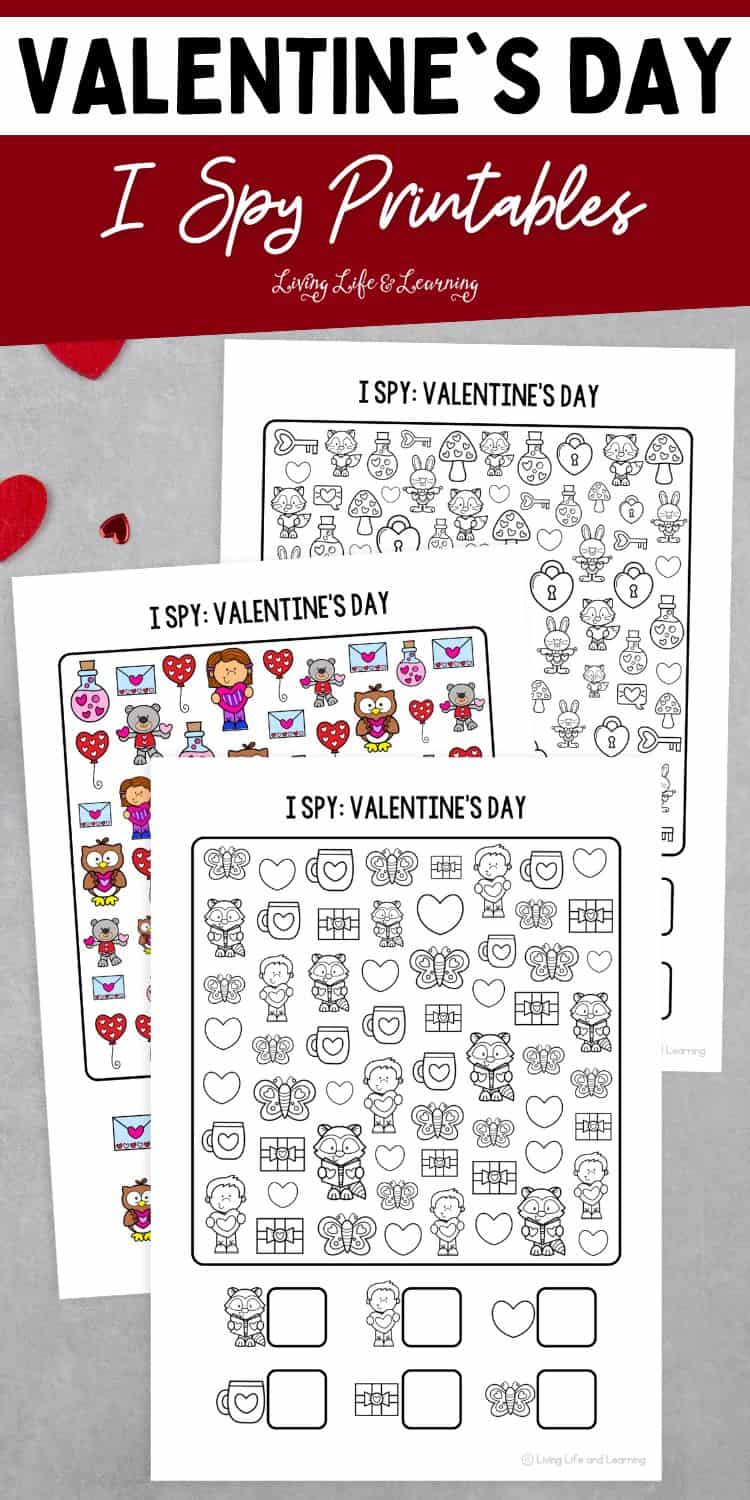 Valentine's Day I Spy Printables for Fun Learning