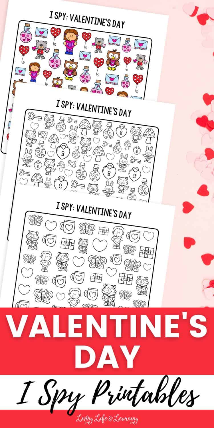 Valentine's Day I Spy Printables for Fun Learning