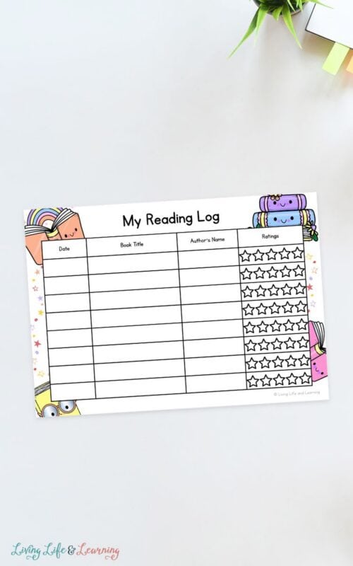 Printable Reading Log to Track Reading Progress