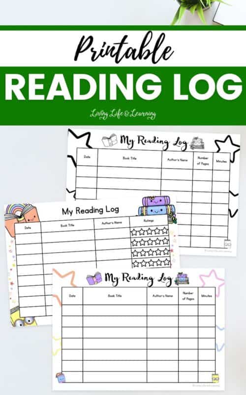 Printable Reading Log to Track Reading Progress