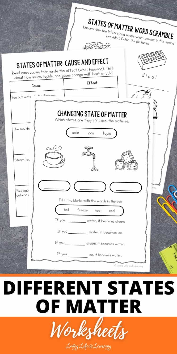 Different States of Matter Worksheets for Hands-On Learning