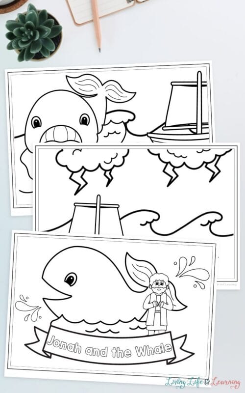 Jonah and the Whale Coloring Pages for Kids: Fun Bible Activities