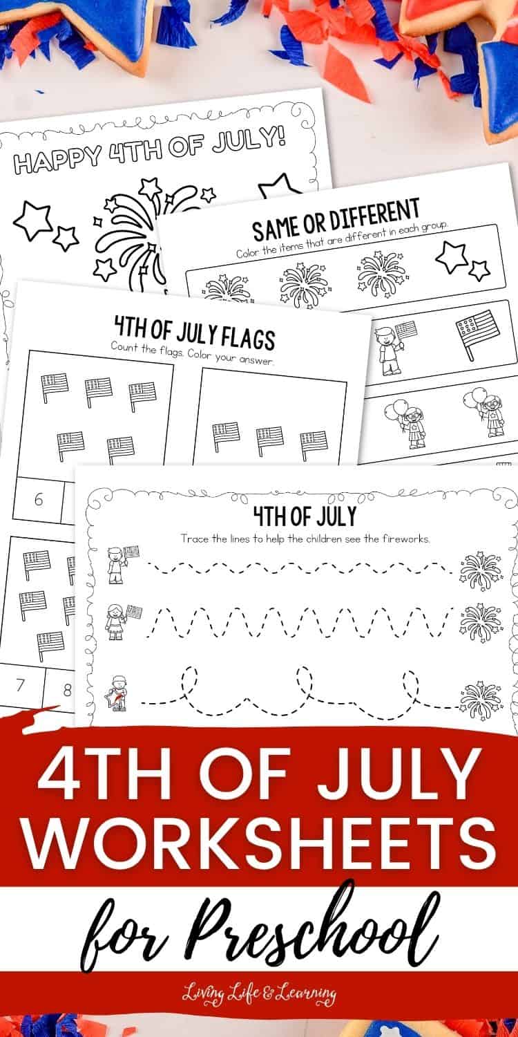4th of July Worksheets for Preschool Independence Day