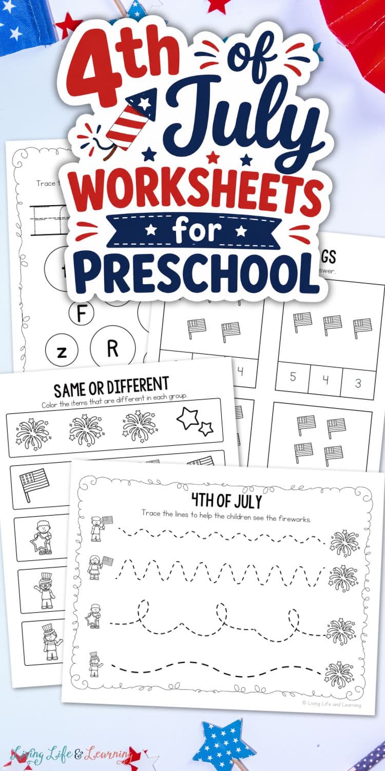4th of July Worksheets for Preschool Independence Day